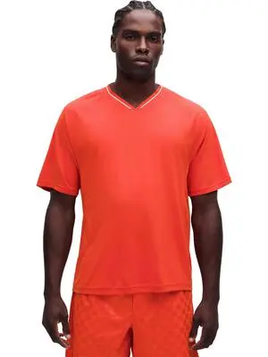 Lululemon Lululemon Relaxed Fit Collared Mesh Training Shirt Cherry Ember