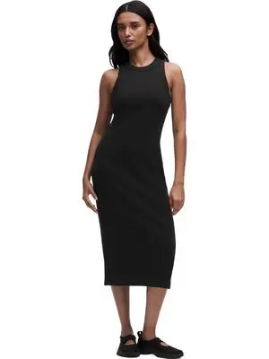 Lululemon Lululemon Ribbed Heavyweight Cotton Midi Dress Black