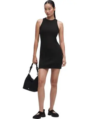 Lululemon Ribbed Heavyweight Cotton Mini Dress - Black