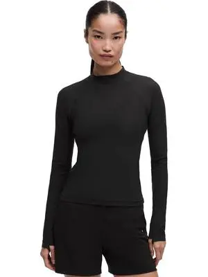Lululemon Uv-protective Mock Neck Long-sleeve Shirt - Black