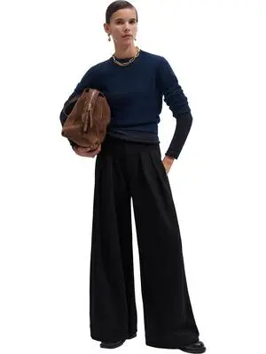 ME+EM Wide-leg Trousers - Black
