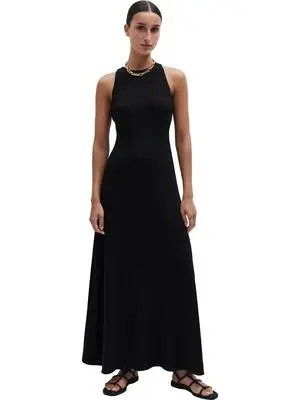 ME+EM Sleeveless Fit And Flare Maxi Dress - Black