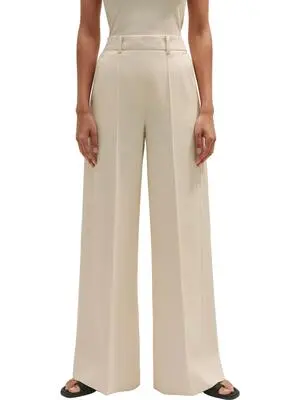 ME+EM Summer Flare Trouser - Vanilla
