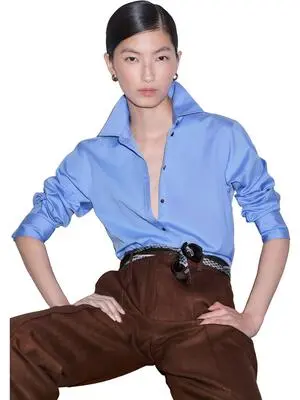ME+EM Classic Collared Shirt - Blue