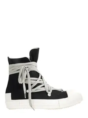 Rick Owens Tower Megalace High Top Sneakers - Black