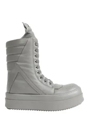 Rick Owens Tower Mega Geobasket Lace Up Boots - Grey