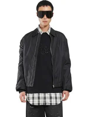 Acne Studios Lightweight Nylon Jacket With 1996 Logo Print - Black