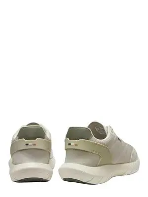 BOSS Mesh-panelled Leather-trim Sneakers - Neutrals