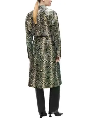 Karl Lagerfeld Faux Python Midi Skirt - Grey