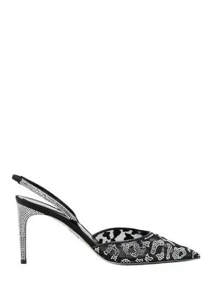 Rene Caovilla 80mm Allura Crystal-embellished Pumps - Black