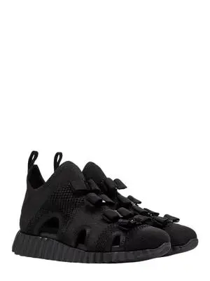 FERRAGAMO Bow-embellished Cut-out Sneakers - Black