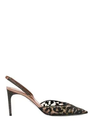 Rene Caovilla 80mm Allura Crystal-embellished Pumps - Neutrals