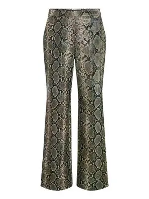 KARL LAGERFELD Karl Lagerfeld Faux-Python Flared Pants