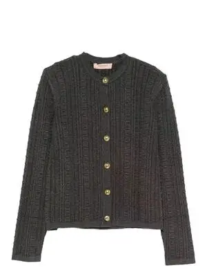 TWINSET Textured Button-up Jacket - Grey