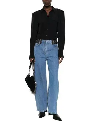 IRO PARIS IRO Foxia Silk Shirt With Padded Shoulders Black