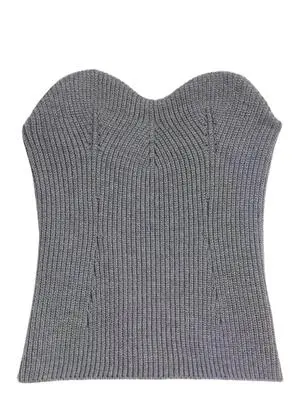 JIL SANDER Jil Sander Ribbed-Knit Sweetheart Bustier