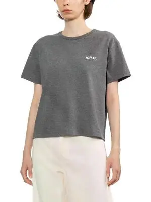 A.p.c. Logo Print T-shirt - Grey