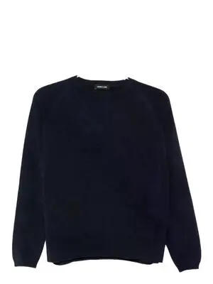 ANNE CLAIRE Raglan-sleeve Wool Sweater - Blue