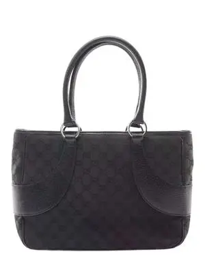 Gucci 2000s Gg Canvas Tote Bag - Black