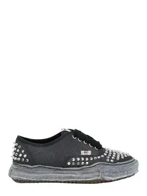 Mihara Yasuhiro Wayne Studded Canvas Sneakers - Black