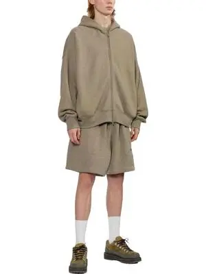 ESSENTIALS Classic Zip-up Hoodie - Brown
