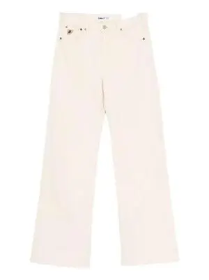 LOIS Lindsay Logo-patch Trousers - Neutrals