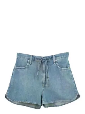 Rag & Bone Belt Loops Denim Shorts Blue