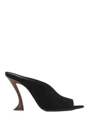 LANVIN Midnight Step Suede Mules - Black