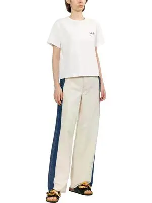 RAG & BONE Rag & Bone Two-Tone Straight-Leg Jeans