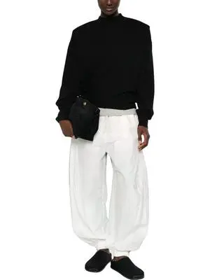 THE FRANKIE SHOP Rue High-neck Padded-shoulder Sweater - Black