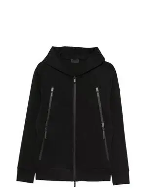 Moncler Cotton Blend Zip-up Hoodie - Grey