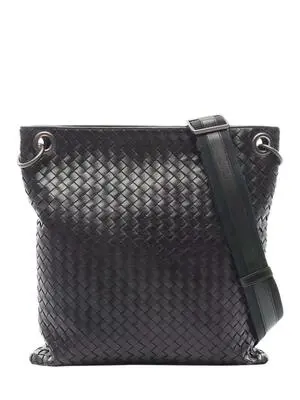 Bottega Veneta Intrecciato Crossbody Bag - Black