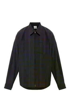 Vetements Checked Zip-up Shirt - Brown