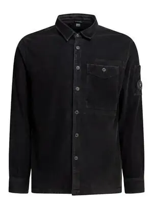 C.P. COMPANY Lens-detail Corduroy Overshirt - Black