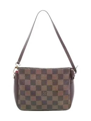 LOUIS VUITTON Damier Ebene Trousee Pochette Handbag - Brown