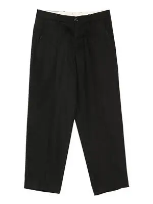 NINE:INTHE:MORNING Meteorite Pressed-crease Straight-leg Trousers - Black