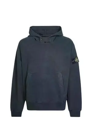 Stone Island Logo-patch Cotton Hoodie - Grey
