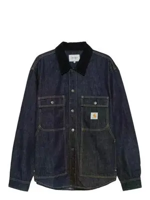 Carhartt Work In Progress Oakland Corduroy-collar Overshirt - Blue