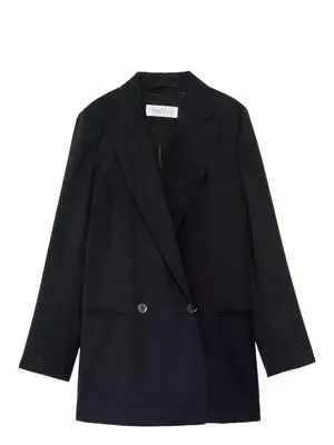Max Mara Double-breasted Wool Blazer - Blue