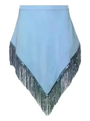 Rabanne Chainmail Embellishment Asymmetric Skirt - Blue