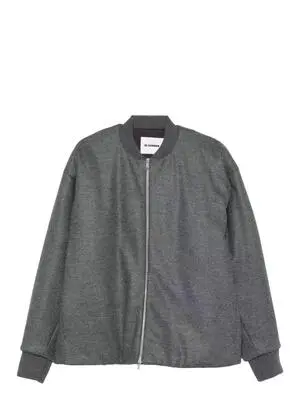 JIL SANDER Zip-fastening Wool Jacket - Grey
