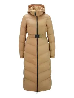 BOSS Belted Hooded Coat - Neutrals