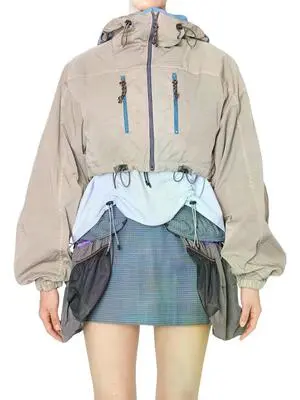 Kolor Hooded Zip Jacket - Neutrals