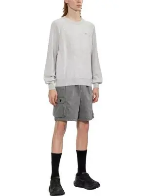 A.p.c. Logo-print Raglan-sleeve Sweater - Grey