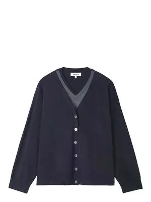 ENFOLD Layered-effect V-neck Cardigan - Blue