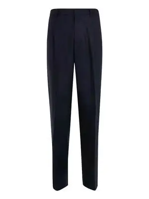 LARDINI Belt-loops Pleated Trousers - Black