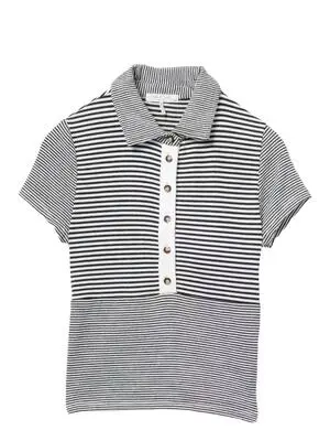 Rag & Bone Knit Striped Polo Shirt - Neutrals
