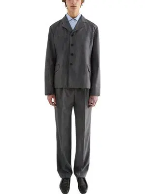 JIL SANDER Pinstripe Blazer - Grey
