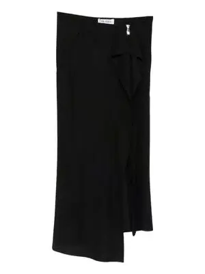 ATTICO The Attico Asymmetric Midi Skirt With Ruffle Detailing