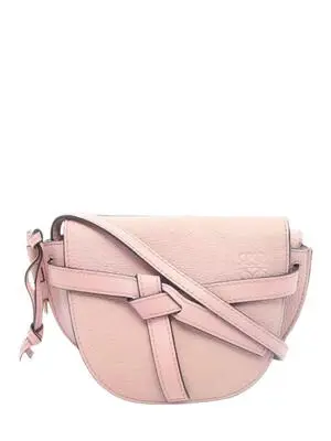 Loewe Gate Leather Mini Shoulder Bag - Pink